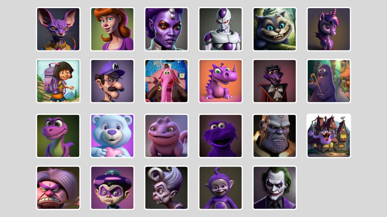 15 Purple Cartoon Characters Explained